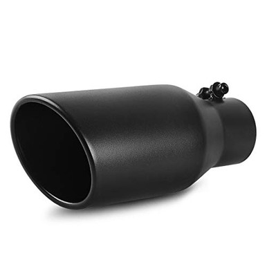 AUTOSAVER88 2 5 Inch Inside Diameter Inlet Exhaust Tip Black Paint ...