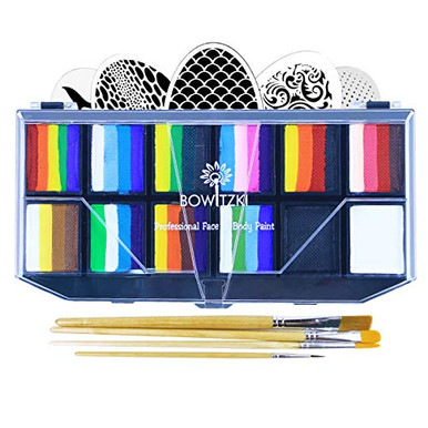 Bowitzki Professional Face Painting Kit for Kids Adults 12x10gm Face ...