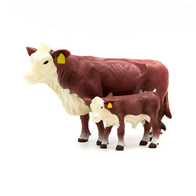 Hereford Cow and Calf Toys Farm Animal Toys Set Cattle Toys Bundle ...