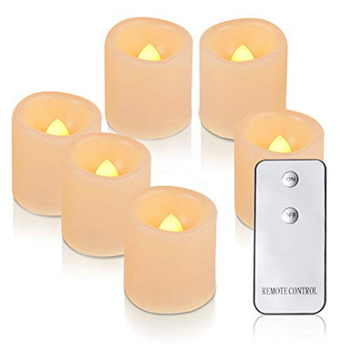 Remote Control Flickering Flameless Votive Candles 12PCS Battery ...