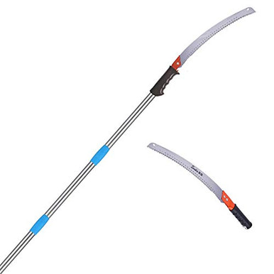 MIYA Pole Saw High Reach Pole Pruner with 7 5ft Lightweight Stainless ...