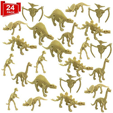 Playko 3 5 Inch Dinosaur Skeletons Pack of 24 Dinosaur Fossils for Kids ...