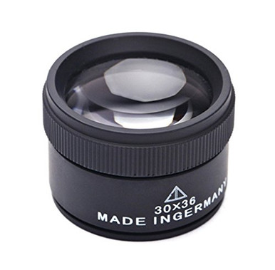 Desktop 30X Jewelry Loupe 36mm Double Deck Glass Magnifying Eye Loops ...