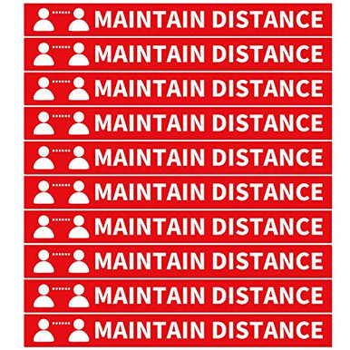 10 Pieces Social Distance Floor Decals 22 x 2 2 Inch Social Distance ...