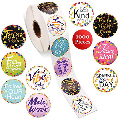 1000 Pieces Confetti Positive Sayings Stickers Colorful Positive Quote ...