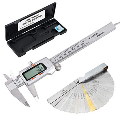Electronic Digital Vernier Caliper 150mm 6Inch 32 Feeler Gauge Set ...