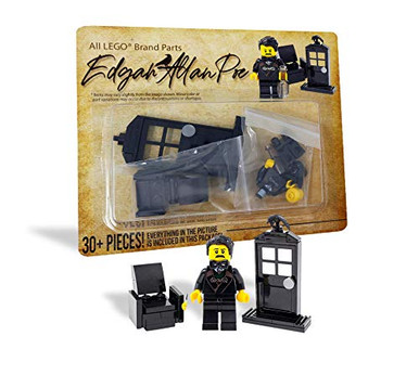 LEGO Edgar Allan Poe Raven and Door Custom Poet Writer of Poem Tales ...