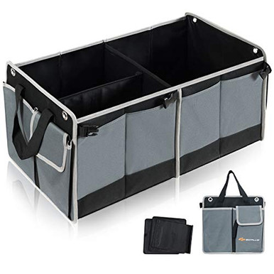 Goplus Car Trunk Organizer Collapsible Multi compartments Cargo Storage ...