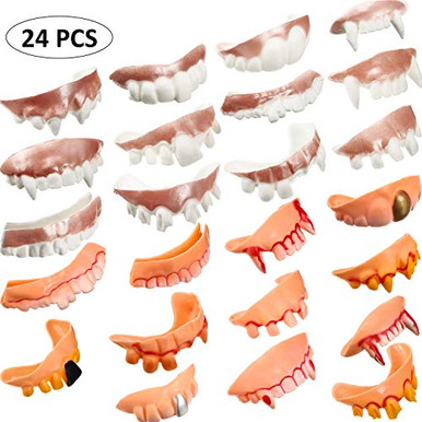 24 Styles Gnarly Teeth Gag Teeth Ugly Fake Teeth Bob Teeth Prank Toy ...