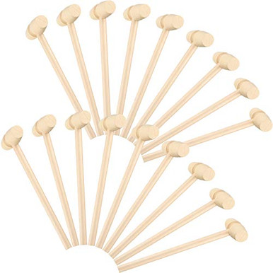 Sumind 18 Pieces Mini Wooden Hammer Mallet Pounding Toy Wooden Crab Lobster Mallets Solid ...