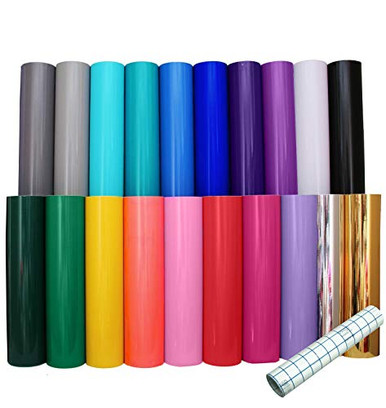 VViViD Self Adhesive Craft Vinyl Multi Color 12 Inch by 5 Foot Roll ...
