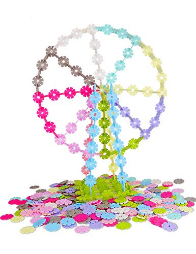 ATESSON Snowflakes Building Blocks 400 Piece Macaron Colored STEM Toys ...