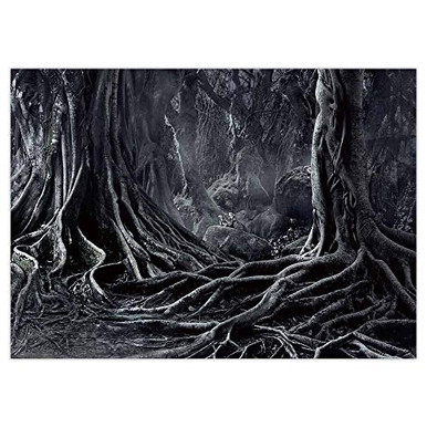 Funnytree 7x5FT Scary Dark Forest Backdrop Spooky Halloween Party ...