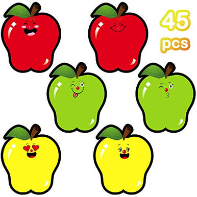 45 Pieces Colorful Fruits Cut Outs Fruits Paper Cutouts Fall Classroom ...