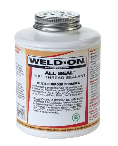Weld On 87665 Beige All Seal Pipe Joint Compound with Brush in Cap ...