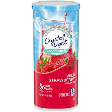 Crystal Light Wild Strawberry Energy Drink Mix with Caffeine 6 Pitcher ...