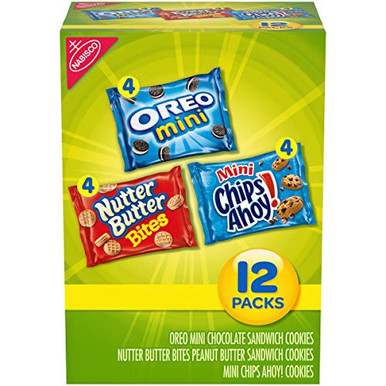 Nabisco Snack Pack Variety Mini Cookies Mix with Oreo Mini Mini Chips ...