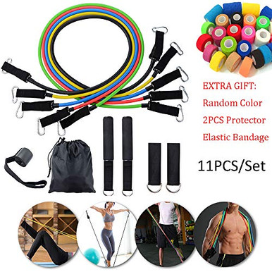 Enjoyer Resistance Bands Set Workout Bands Include 5 Stackable Exercise ...