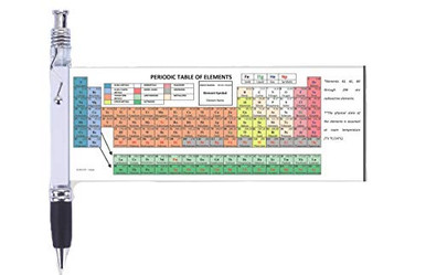 Pack of 2 Chemistry Periodic Table of Elements Pen With Periodic Table ...