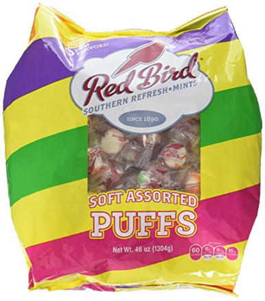 Red Bird Assorted Soft Puffs Mints 240 Pieces (46 Oz Bag) Made with ...