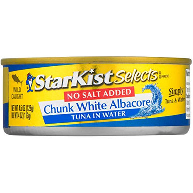 StarKist Selects No Salt Added Chunk White Albacore Tuna in Water 4 5 ...