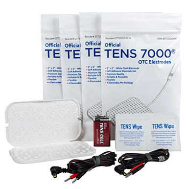 TENS 7000 Official Refill Kit Includes 16 Premium TENS Unit Pads 2 Lead ...