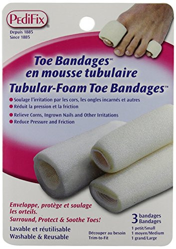 Pedifix Tubular Foam Toe Bandages P337 Small Pack of 3 ...