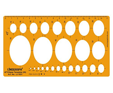 Ellipse Master Templates Drafting And Design Template Stencil Symbols ...