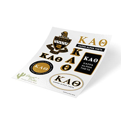 Kappa Alpha Theta Standard Sticker Sheet Decal Laptop Water Bottle Car ...