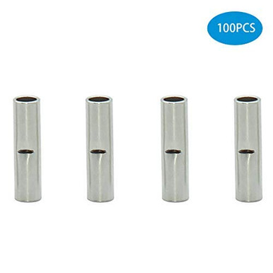 100PCS 16-14 AWG Gauge Non-Insulated Butt Connectors Uninsulated Wire ...