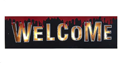 Season s Home Collection Halloween Decorations 28 x 8 Welcome Creepy ...