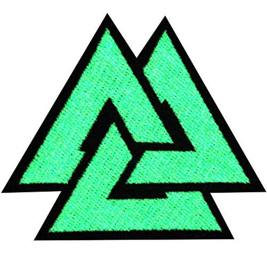 EmbTao Glow in Dark Valknut Triangle Symbol Viking Norse Rune Morale ...