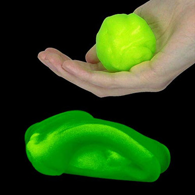 Squeeze Craft 6 Pack Green Glow in the Dark Frudge Putty 2 oz Per ...