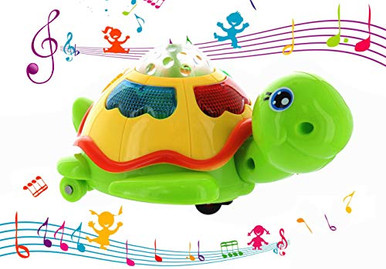 GiftExpress LED Flashing Light up Musical Moving Turtle Toy for ...