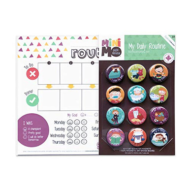My Daily Routine Motivational Kit Dry erase Magnetic Board and 12 ...