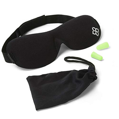 Jet Black Bedtime Bliss Eye Mask for Sleeping Sleep Mask for Men Women ...