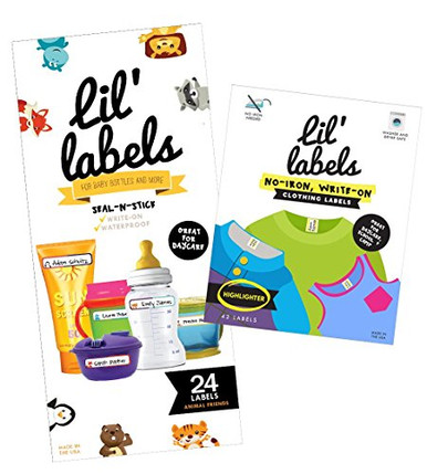 Lil Labels Daycare Value Pack Bottle and Clothing Labels Waterproof ...