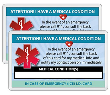 Medical Condition ICE Alert in Case of Emergency I.D. Identification ...