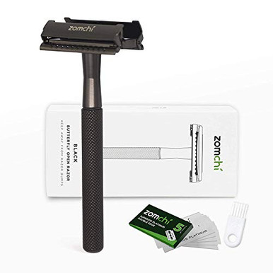 Butterfly Open Razors for Men or Women Safety Razor with 5 Blades ...