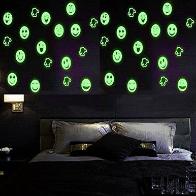 2 Sheets Glow in the Dark Wall Decals Stickers for Windows Wall or Car ...