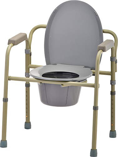 NOVA Folding Commode Over Toilet and Bedside Commode Comes with Splash ...