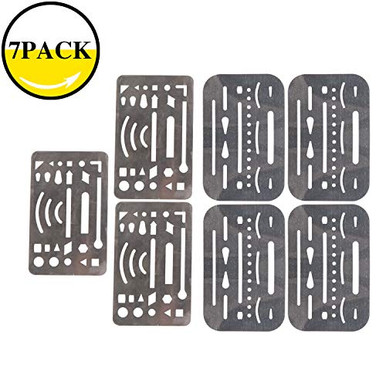7 Pieces Erasing Shield Letter Shields Stainless Steel Drawing Template ...
