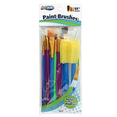 ArtSkills Paint Brush Set Assorted Brushes 25 Pieces PA 1986 ...