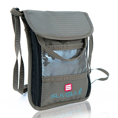 RFID Travel Money Belt Neck Pouch Hidden Wallet Passport Holder Men and ...