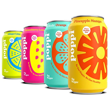 poppi A Healthy Sparkling Prebiotic Soda w Real Fruit Juice Gut Health ...