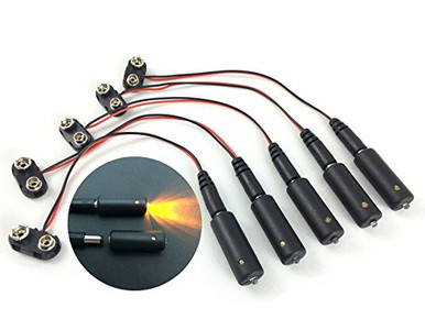 5 Pack Sunset Amber LED 9 Volt Battery Operated Micro Effects Light for ...