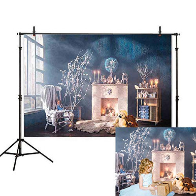 Allenjoy 7x5ft Winter backdrops for Photography Blue Style Indoor Stove ...