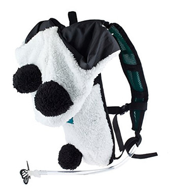 Dan Pak Hydration Pack 2l Party Panda Black and White Plush Furry Hood ...