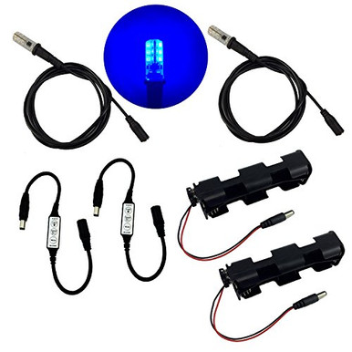2 Kits Blue Led Lights 5 Foot Cable Effects Lighting for Props 12V ...