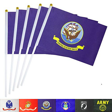 TSMD US Navy Stick Flag 50 Pack Small Mini Handheld United States ...